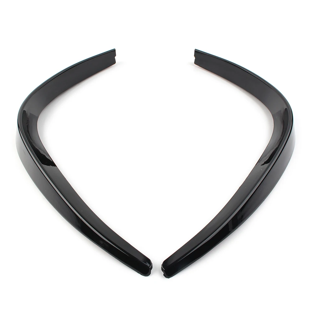 2x Glossy Black Car Front Bumper Splitter Spoiler Canard Decoration ...