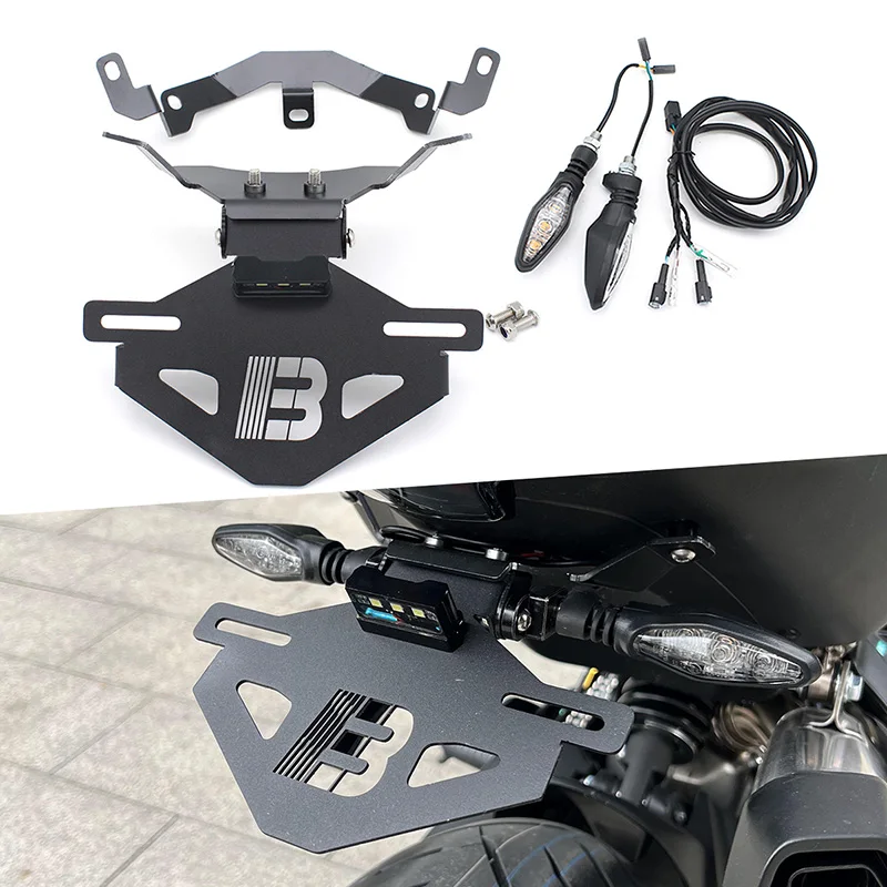 For-CFMOTO-800NK-2023-Motorcycle-Rear-License-Plate-Mount-Holder-Black ...