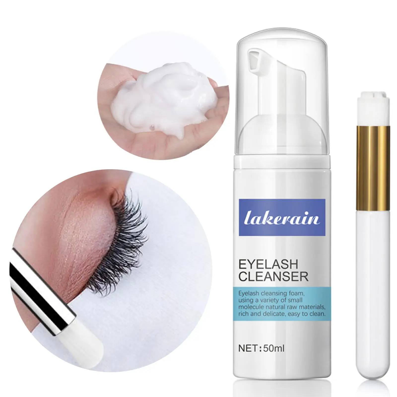 50ml Eyelash Shampoo Gentle Cleansing Eyelashes/Grafting Extension ...