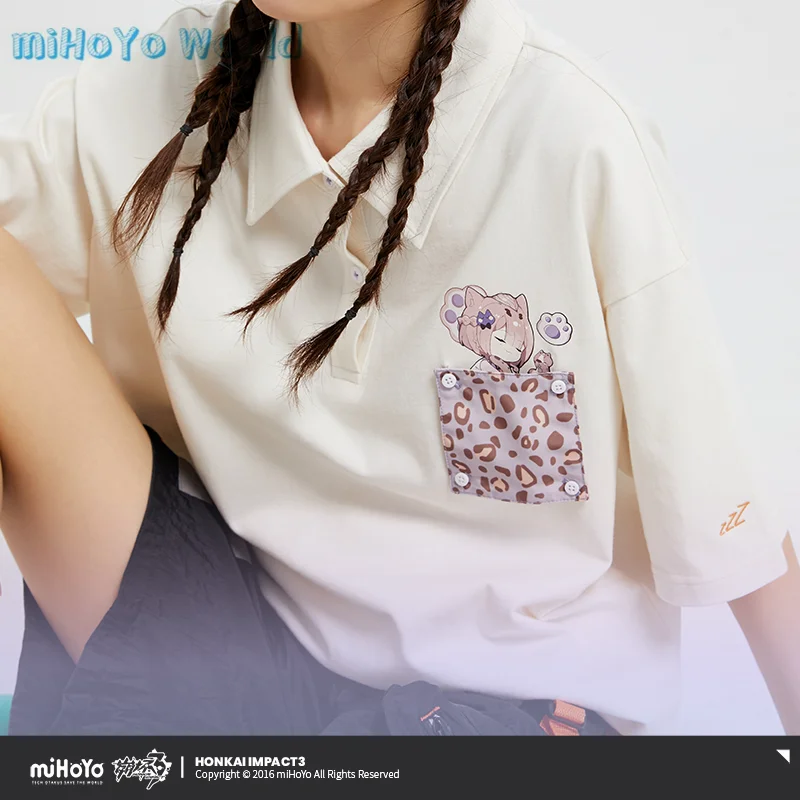 Mihoyo Official Honkai Impact 3 Good Night Cosplay Polo Shirt 100% ...