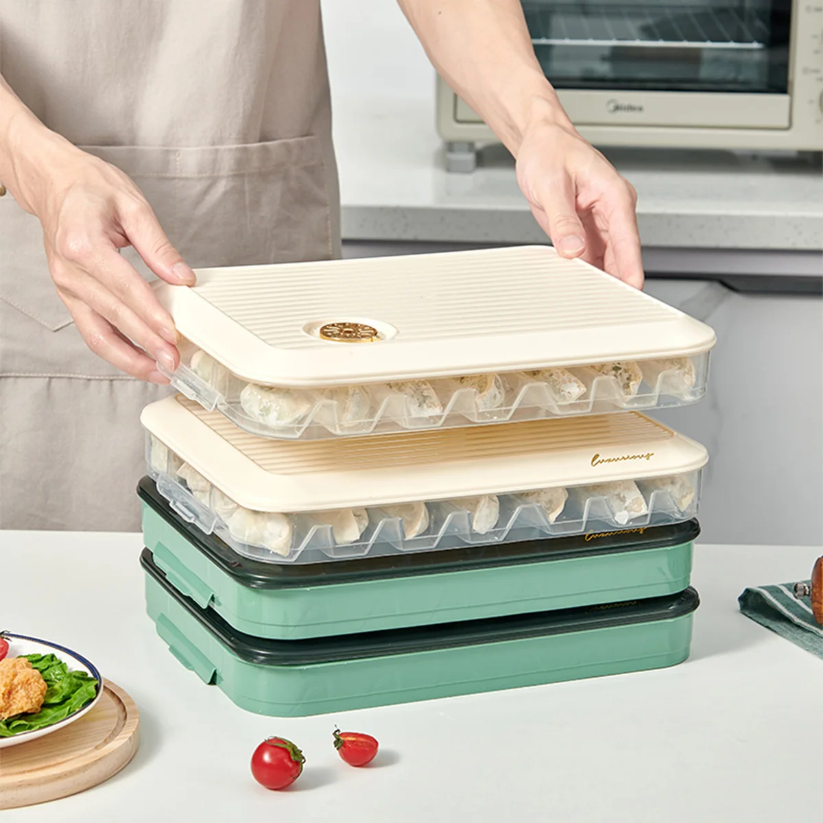 WORTHBUY-Plastic-Dumpling-Storage-Box-Refrigerator-Food-Storage ...