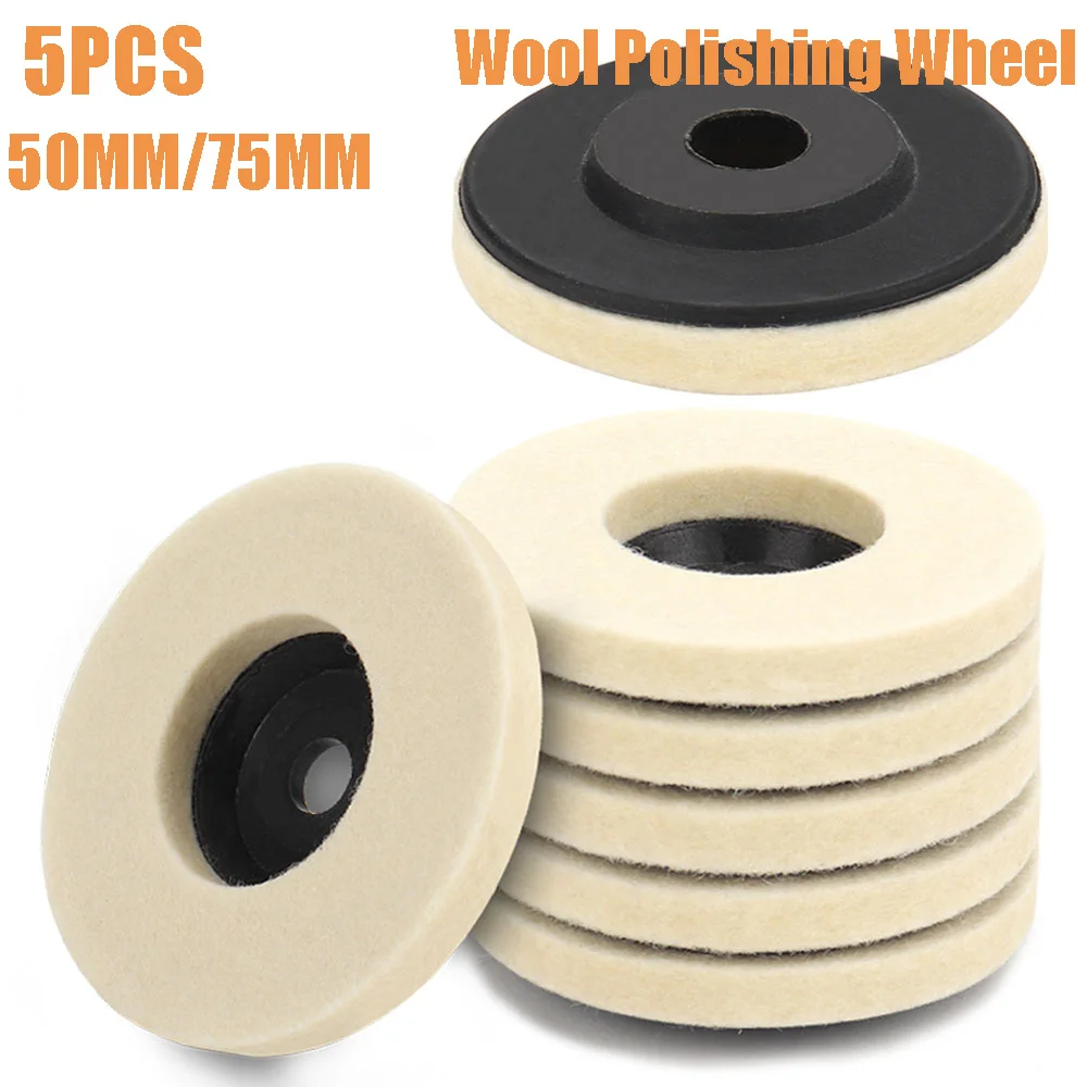 5pcs-50-75mm-Wool-Polishing-Wheel-Mini-Buffing-Pads-Angle-Grinder-Metal ...