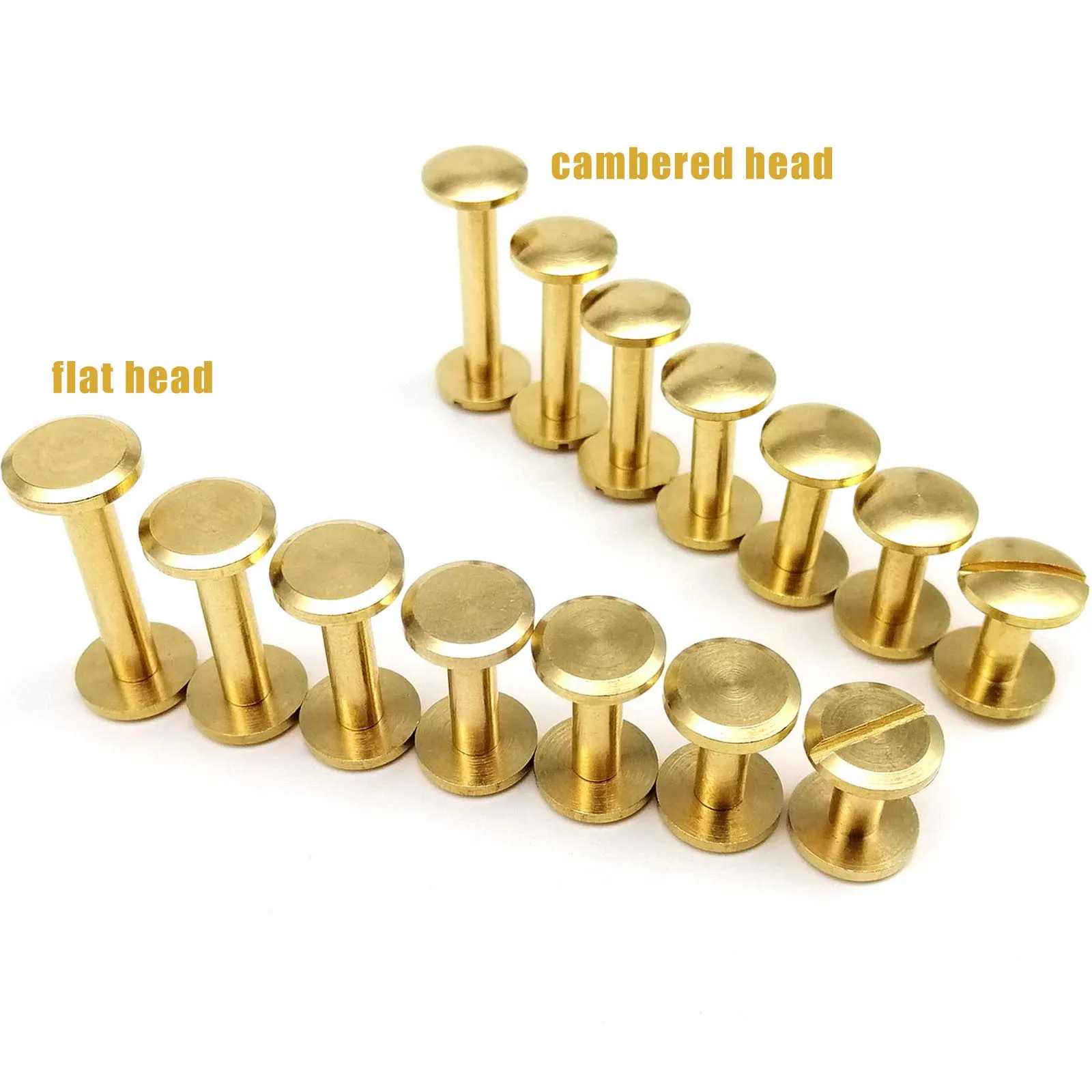 Solid-Brass-Copper-Chicago-Screw-Nail-Post-Binding-Rivet-Cabe-a-redonda ...