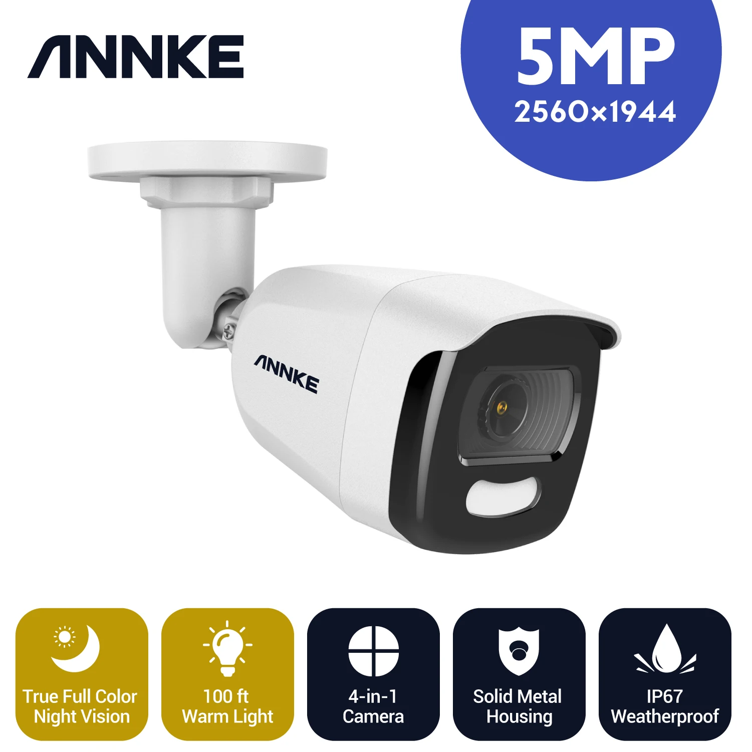 ANNKE 5MP HD TVI Bullet Security Camera Acme Color Night Vision ...