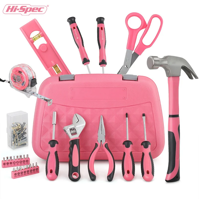 Hi-Spec-67pc-Pink-Tool-Set-Multi-tool-Hammers-Pliers-Screwdrivers-Hand ...