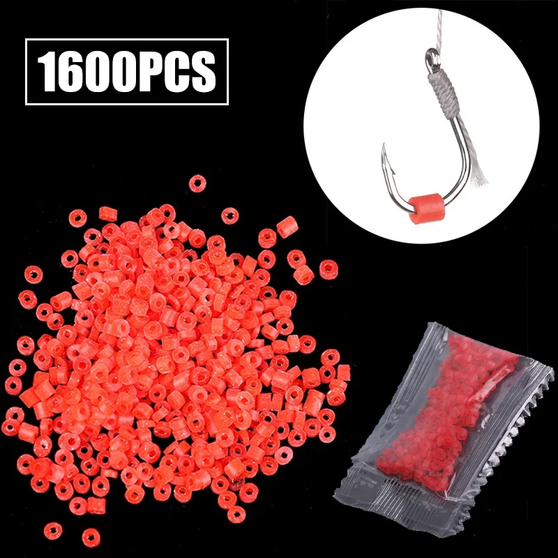 1600Pcs Artificial Rubber Rings Red Fish Tackle Rubber Bands Bloodworm ...