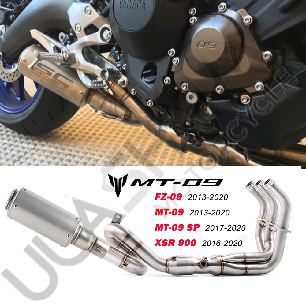 MT 09 FZ 09 Motorcycle Exhaust For Yamaha MT09 FZ09 MT09 SP XSR900 2013 ...