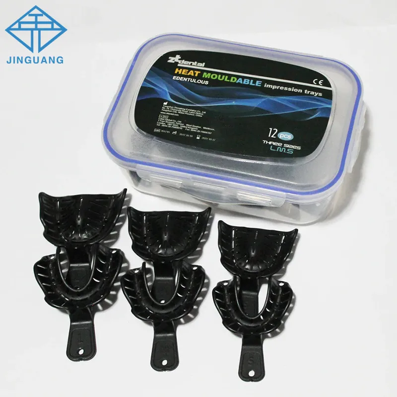 12pcs-box-Dental-Edentulous-Thermoforming-Heat-Moldable-Impression-Tray ...