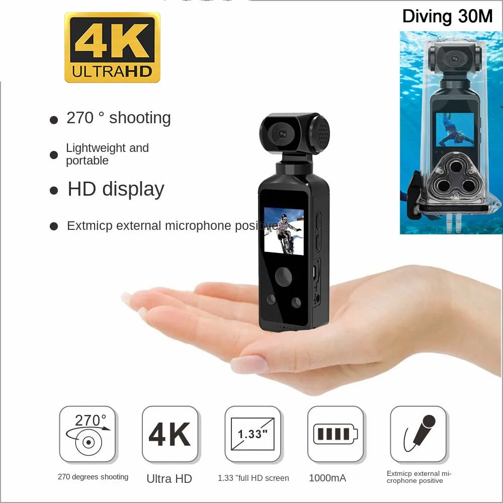 4K-Ultra-HD-Pocket-Action-Camera-270-Rotatable-Vlog-Wifi-Anti-Shaking ...