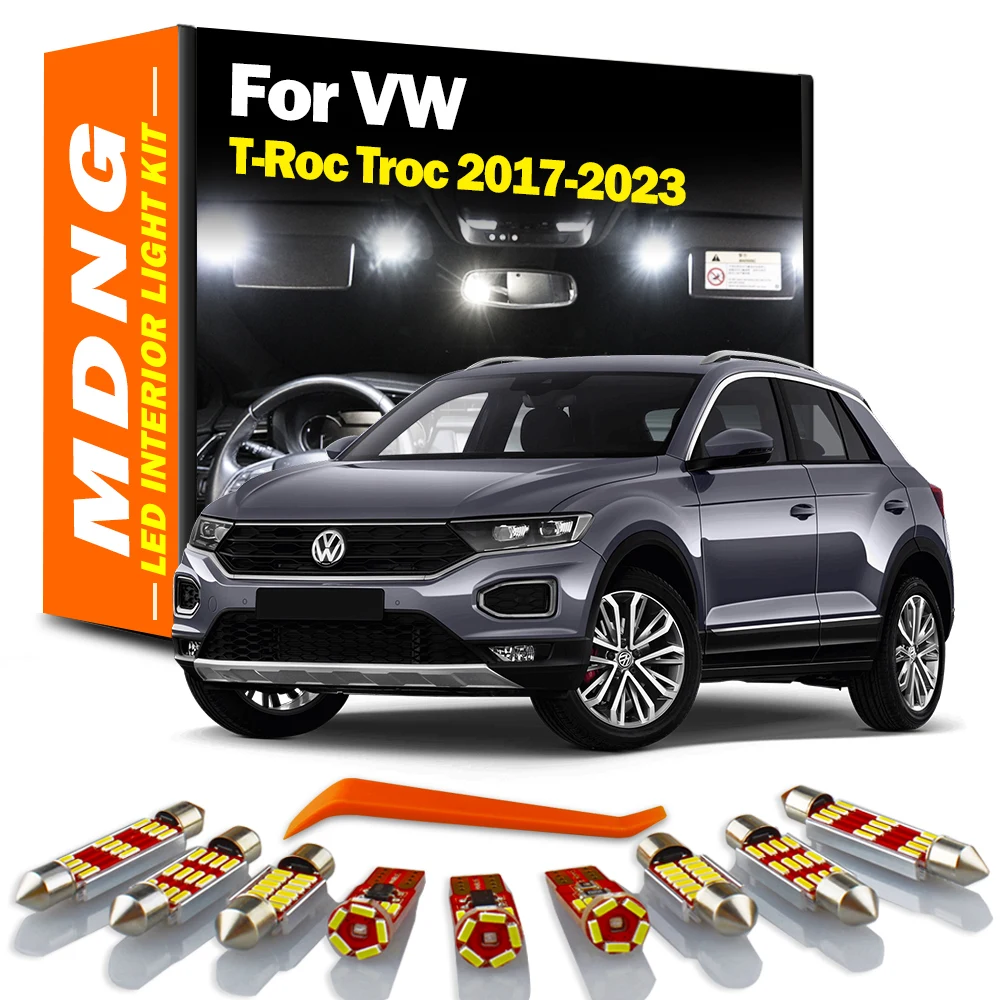 MDNG-10Pc-Accessories-LED-Interior-Map-Dome-Trunk-Light-Bulb-Kit-For-VW ...