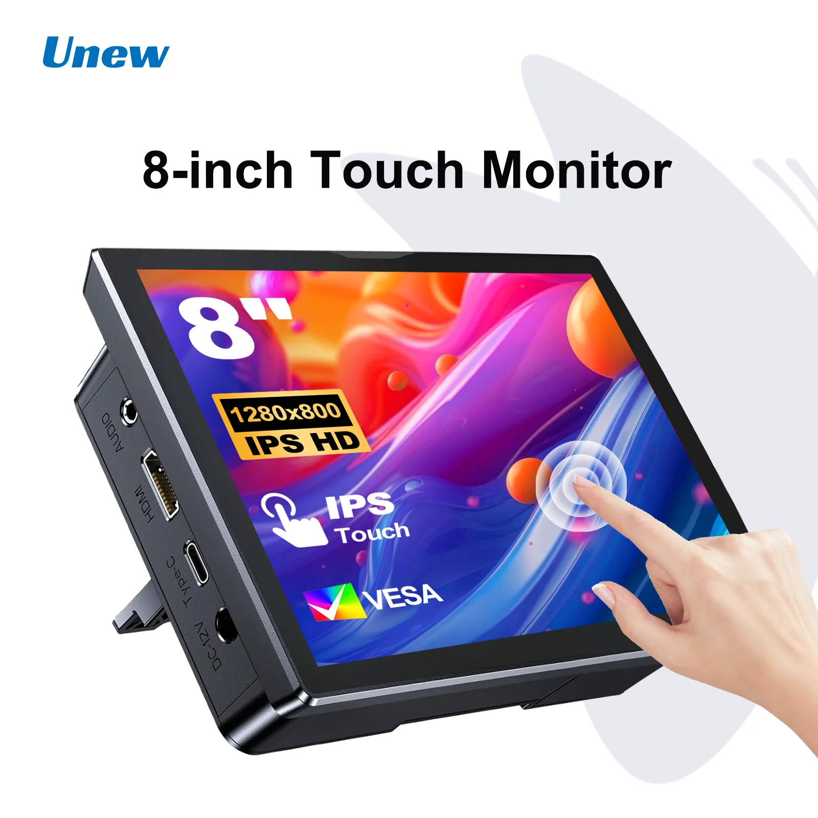 Unew 8 inch Touch Screen Monitor 1280x800 16:10 HDMI USB Touchscreen ...