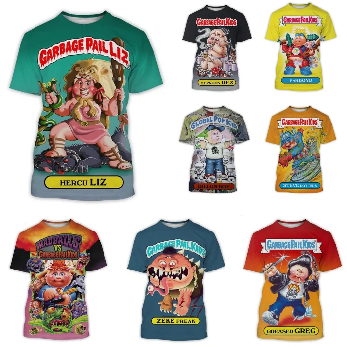 Cartoon Garbage Pail Kids Graphic T-shirts 3D Print Kid Anime Tees ...