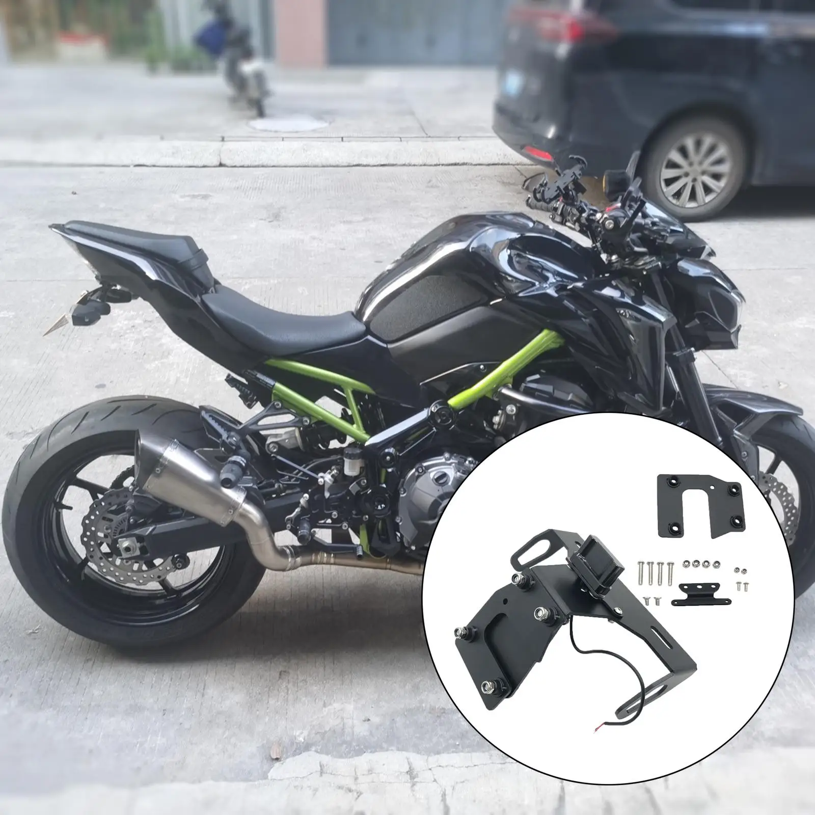 Motorcycle License Plate Holder for KAWASAKI Z900 Z 900 17-20 Stand ...