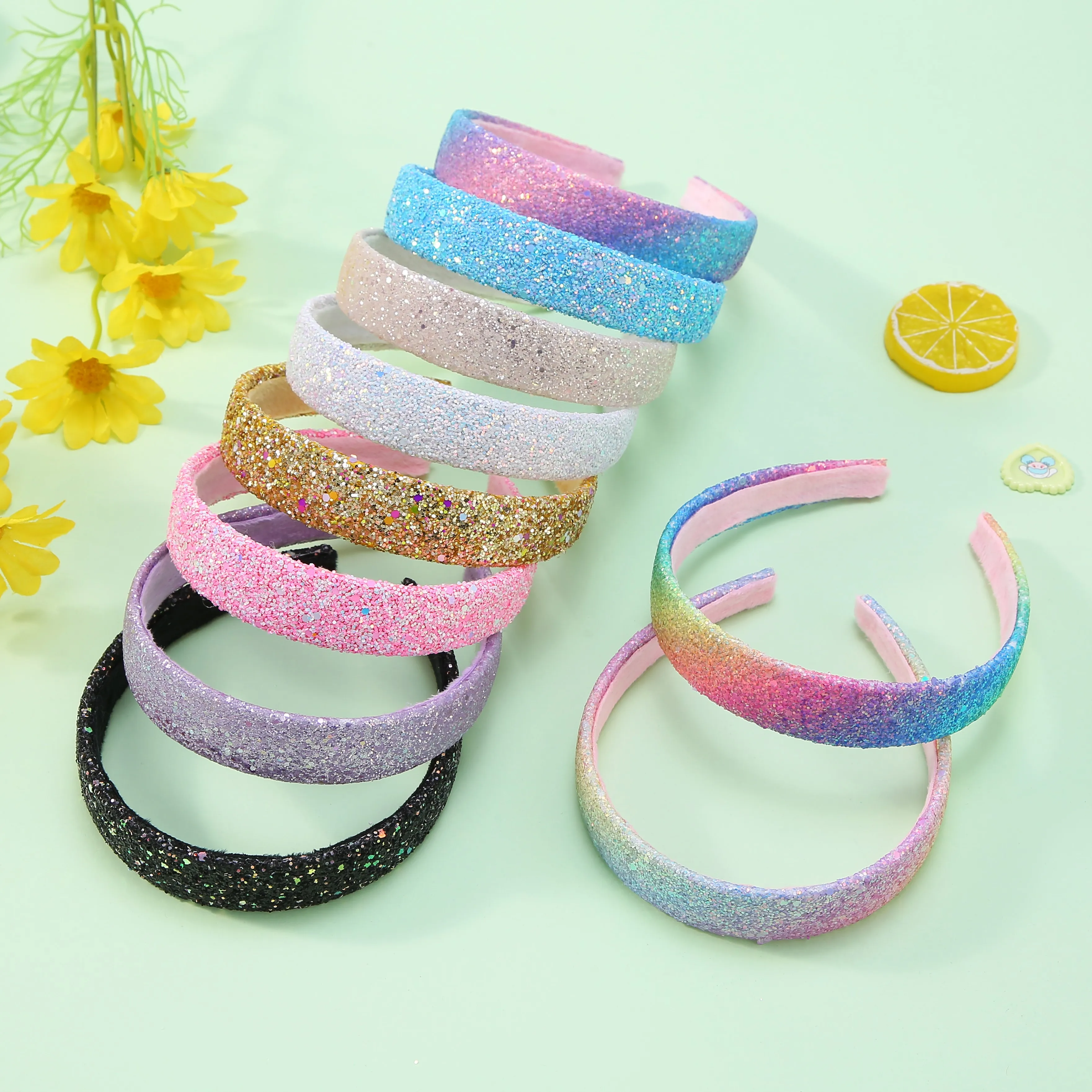 Sparkly Glitter Headbands for Children, Hair Accessories for Little ...