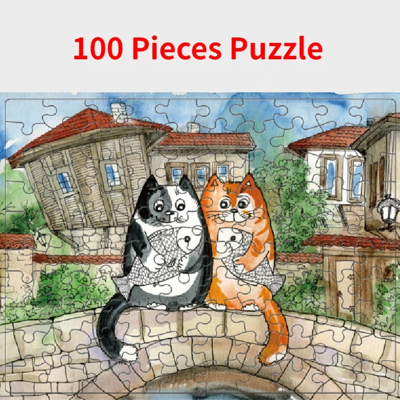 100 Pieces Jigsaw Puzzle Assembling Picture Cartoon Animals ...