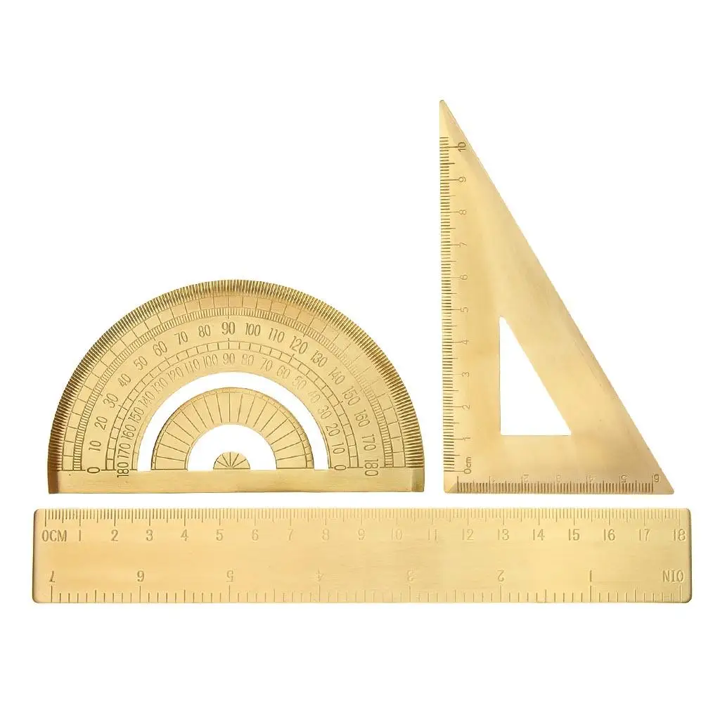 Solid-Brass-Metal-Jewelry-Design-Math-Geometry-School-Ruler-Triangle ...