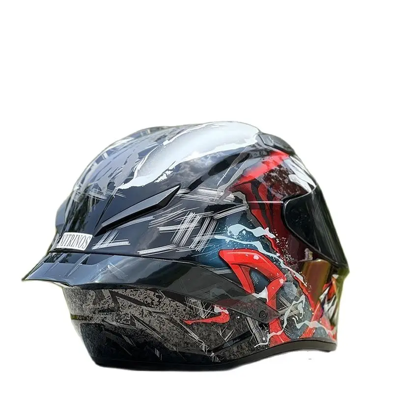Original NITRINOS Brand Venom Helmet Big Spoiler Motorcycle Helmet Full ...