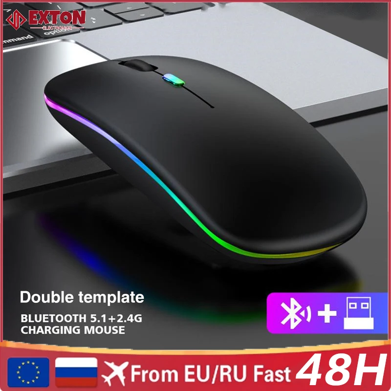 Bluetooth-Wireless-Mouse-With-2-4GHz-USB-1600DPI-Mouse-For-Laptop-PC ...