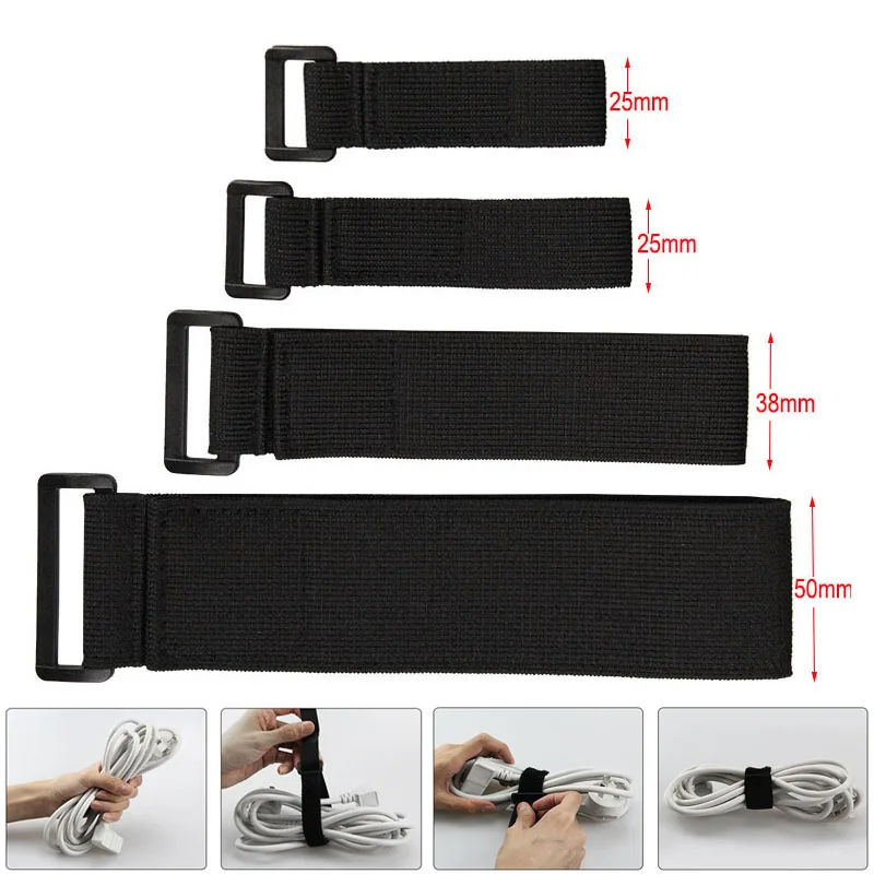 2-Pack Elastic Reverse Buckle Nylon Magic Elastic Band Hook and Loop ...
