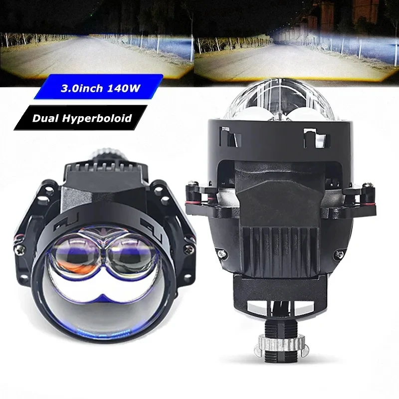 3-Inch-Dual-Hyperboloid-Bi-LED-Projector-Lens-Headlights-12V-68W-5500K ...