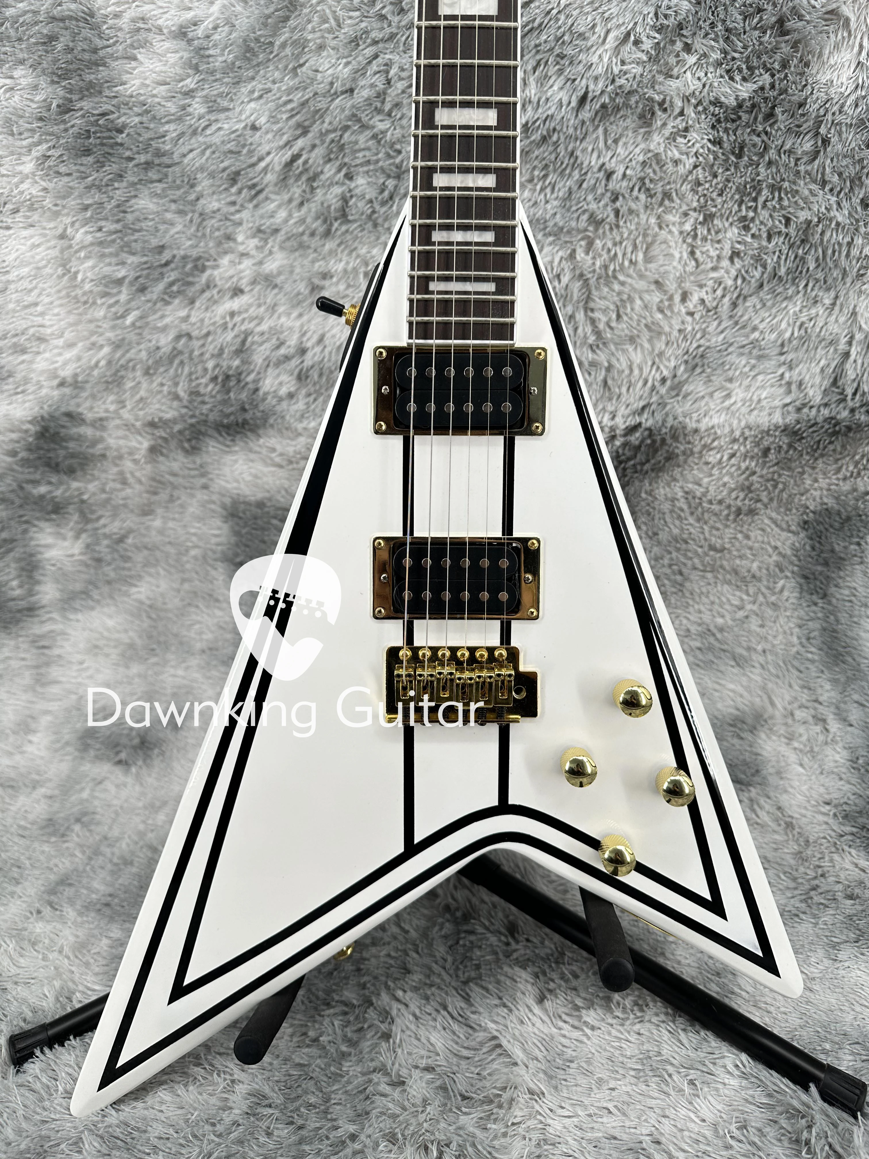 New factory customized electric guitar, Randy Rhoads V Flying White ...