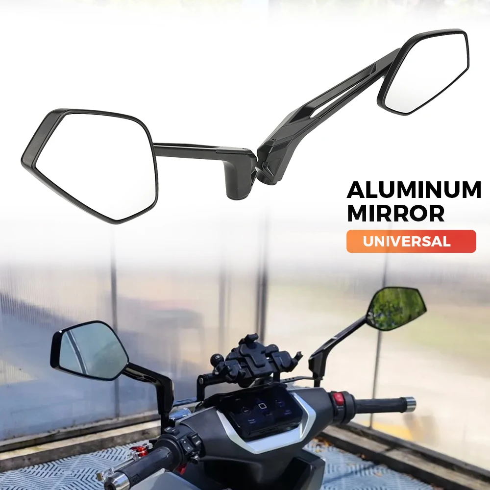 2Pcs-Universal-CNC-Aluminum-Motorcycle-Rear-View-Mirrors-8MM-10MM-For ...