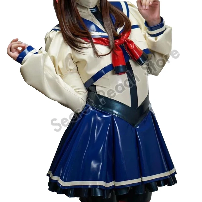 Cosplay-Latex-School-Girl-Uniform-Dress-JK-Sailor-Suit-Rubber-Fetish ...
