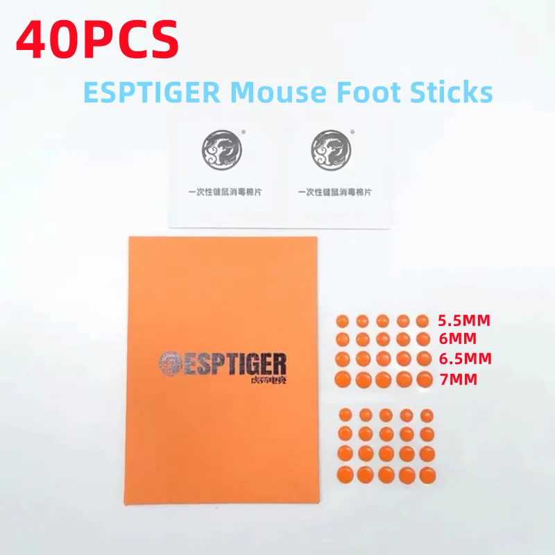 New-40PCS-Esptiger-Tiger-ICE-V2-Mouse-Foot-Sticks-Pink-OrangeDIY-Small ...