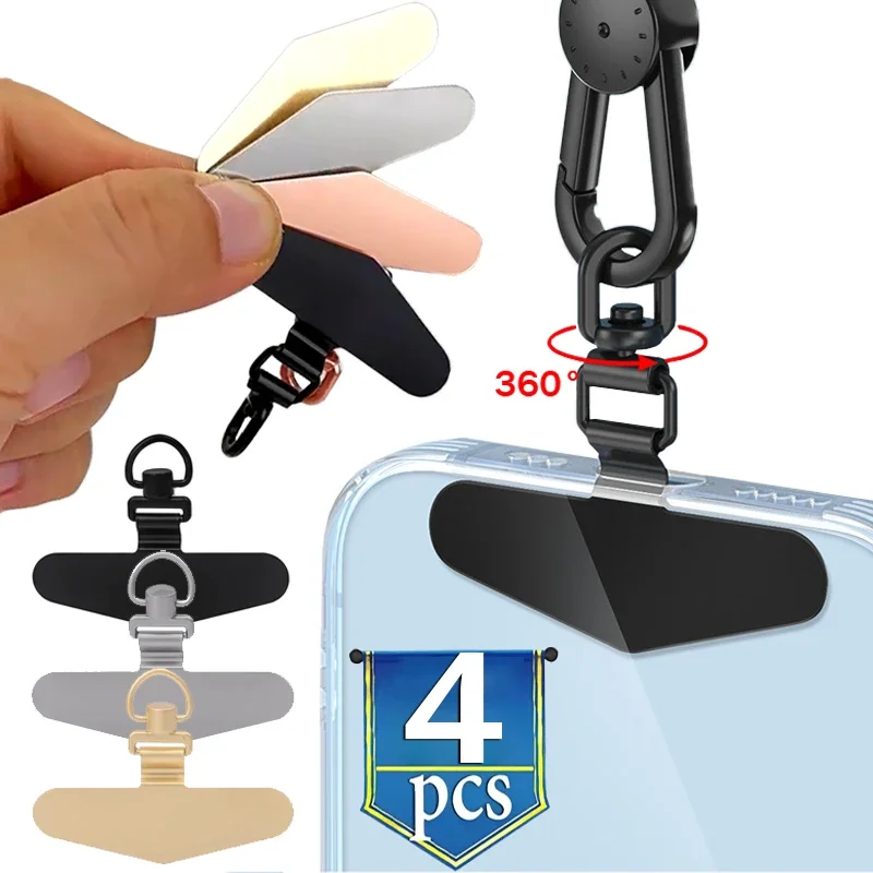 Ultra-thin-Metal-Phone-Lanyard-Patch-Clip-360-Degree-Rotation-Protable ...