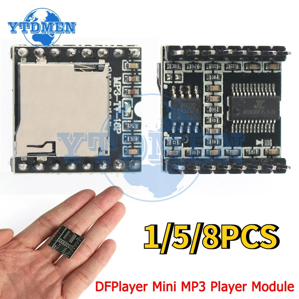1/5/8pcs DFPlayer Mini MP3 Module 16P TF Card U Disk Mini MP3 DF Player ...
