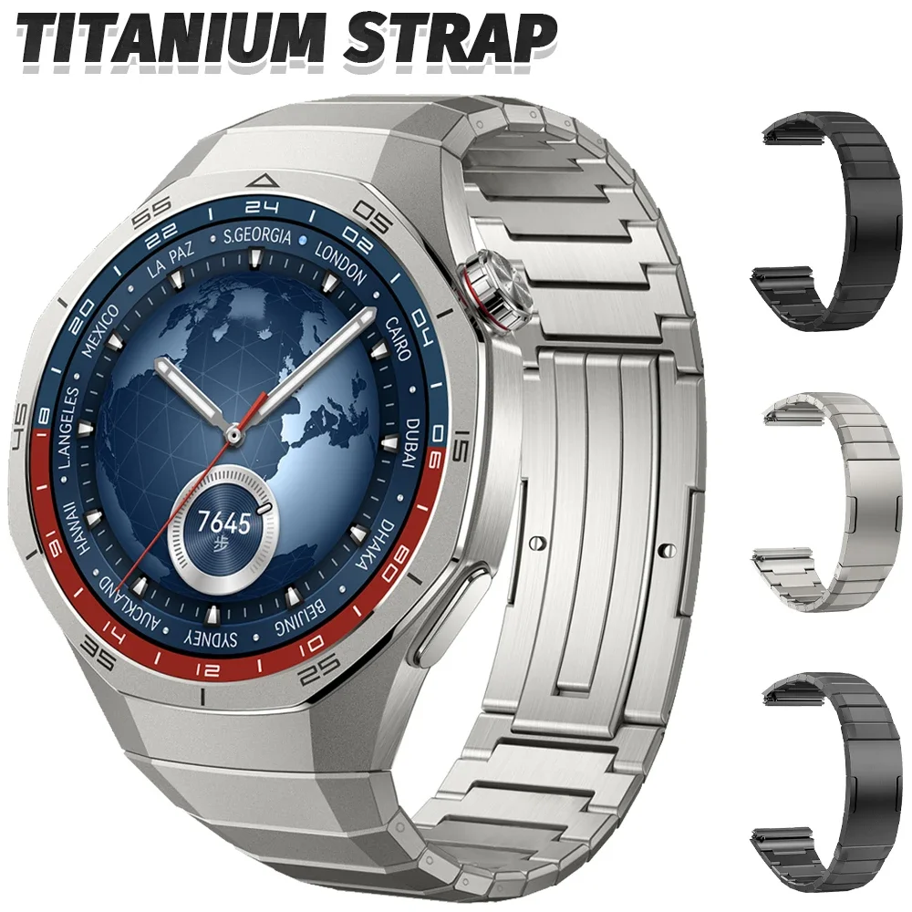 No Gaps Luxury Titanium Alloy Strap for Huawei Watch GT 5 Pro Metal ...