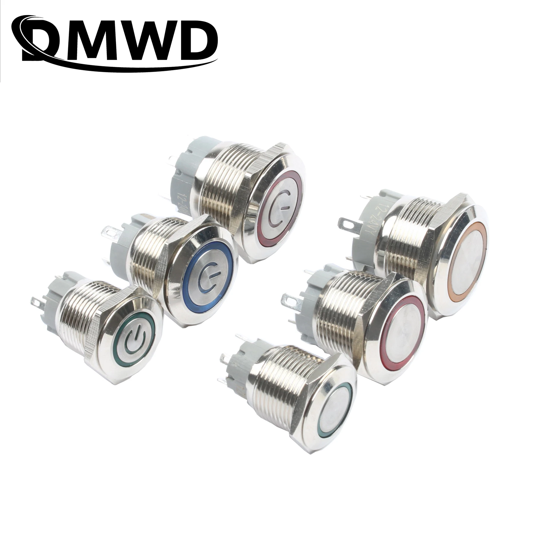 Mini-model-16mm-19mm-22mm-Waterproof-Metal-Push-Button-Switch-With-LED ...