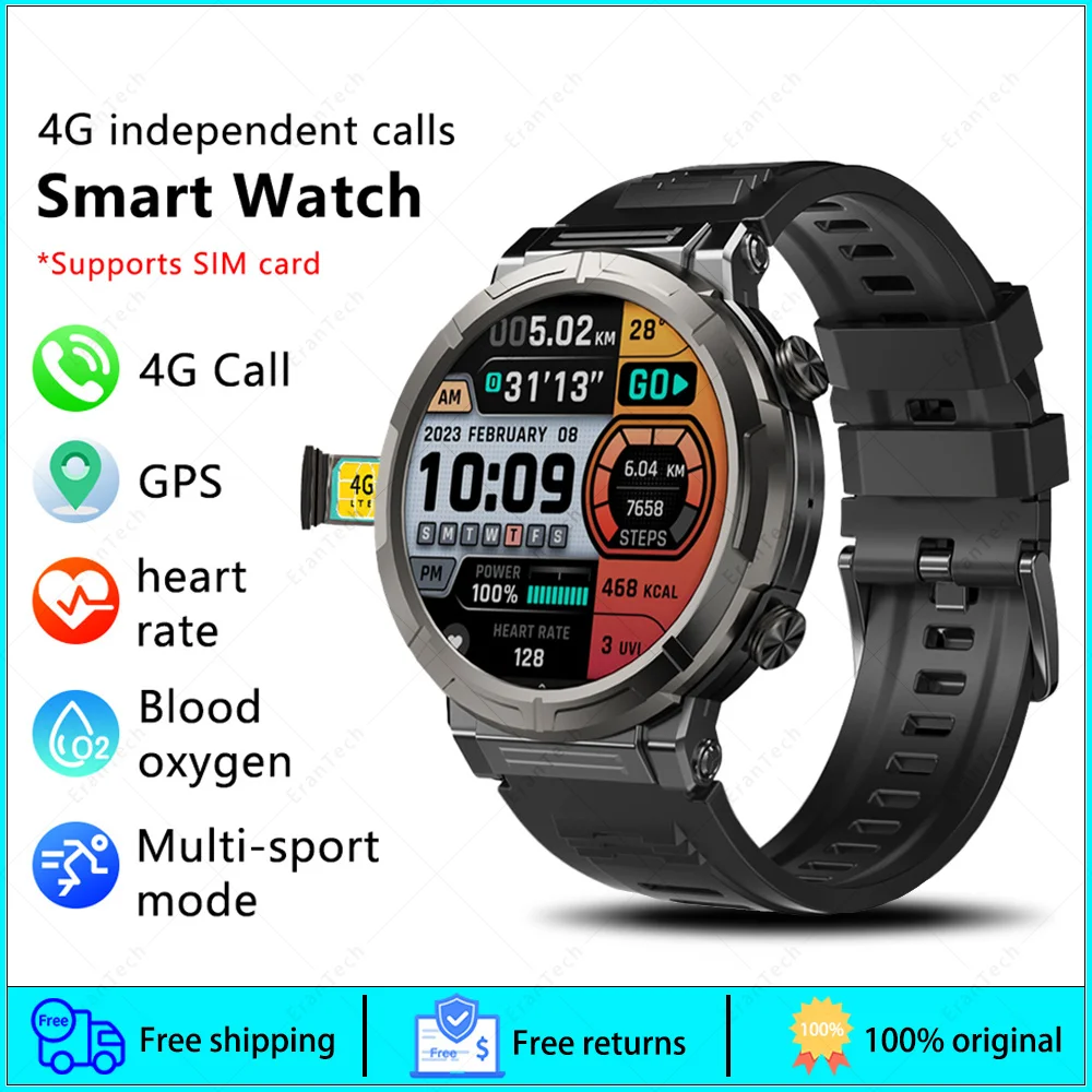 4G-LTE-Smart-Watch-for-Men-Relojes-Inteligentes-GPS-Support-SIM-Talk ...