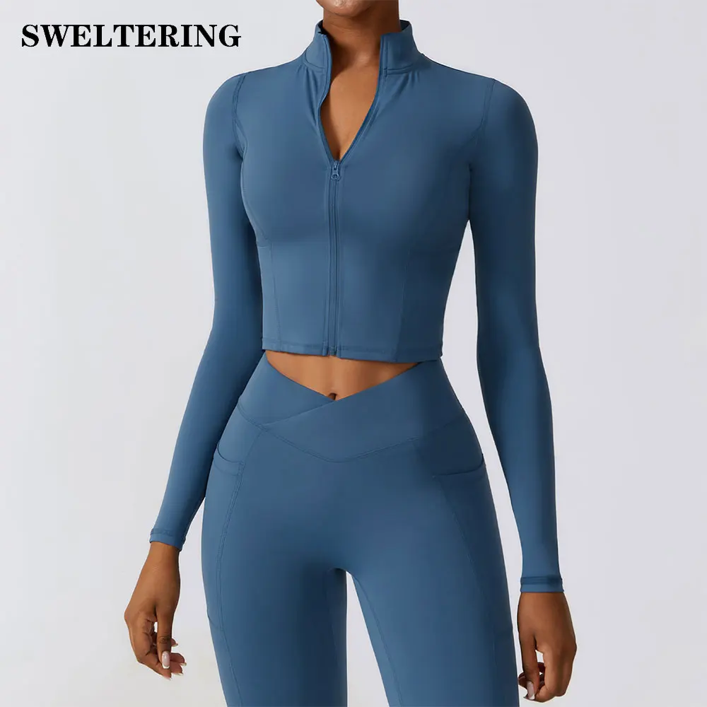 Quick-Dried-Yoga-Long-Sleeve-Women-s-Zipper-Yoga-Coat-Gym-Push-Up ...