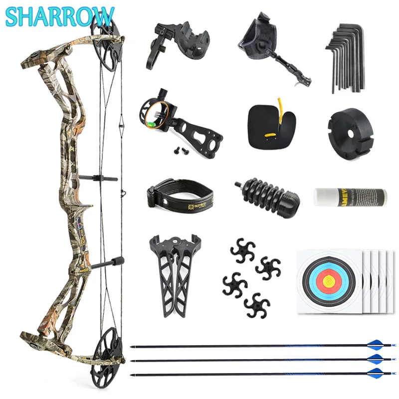 Compound Bow Kit For Adult And Beginner,Hunting Bow Steel Ball Compound Bow