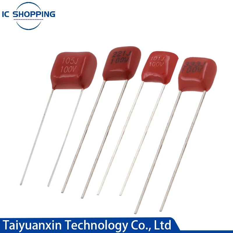 10pcs Cbb22 Metal Film Capacitor 100v 101j 102j 103j 104j 105j 152j ...