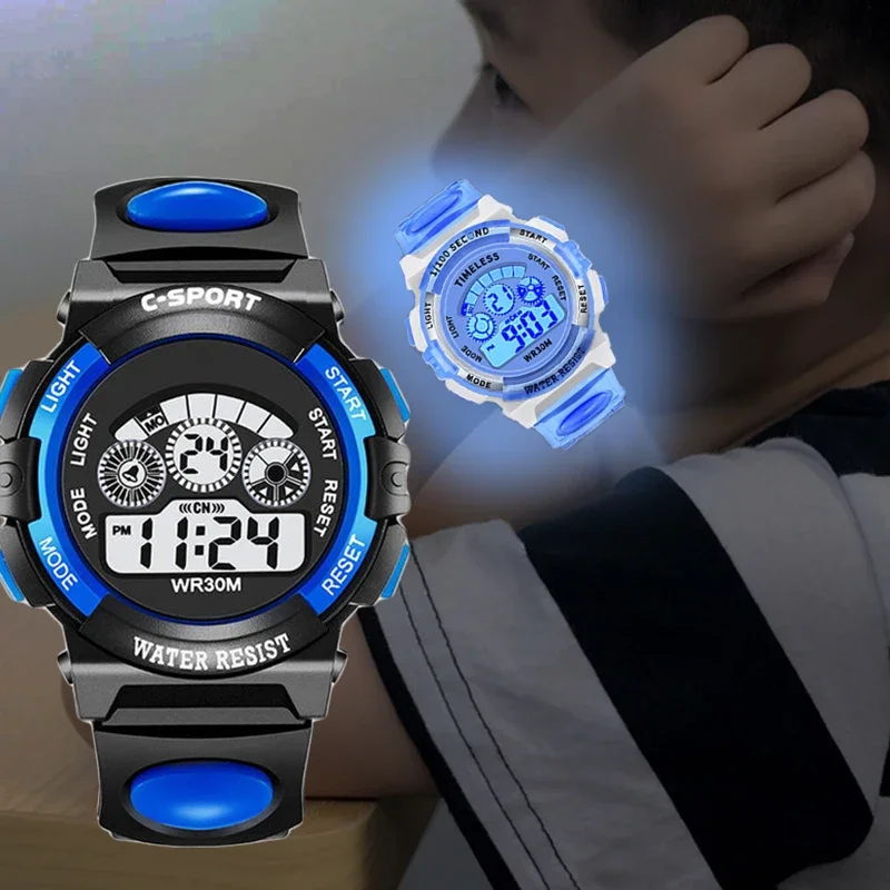 Children-s-electronic-watches-color-luminous-dial-life-waterproof-multi ...