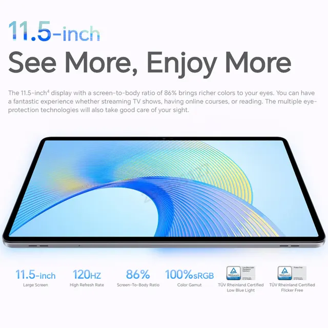 Global Version HONOR Pad X9 4G LTE 11.5” 120Hz Large Screen Snapdragon ...
