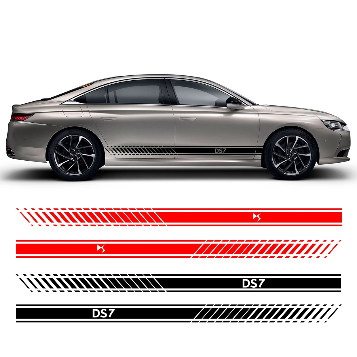 2pcs Car Door Side Sticker For Citroen Ds Ds3 Ds7 Ds9 Ds4 Auto Sport ...