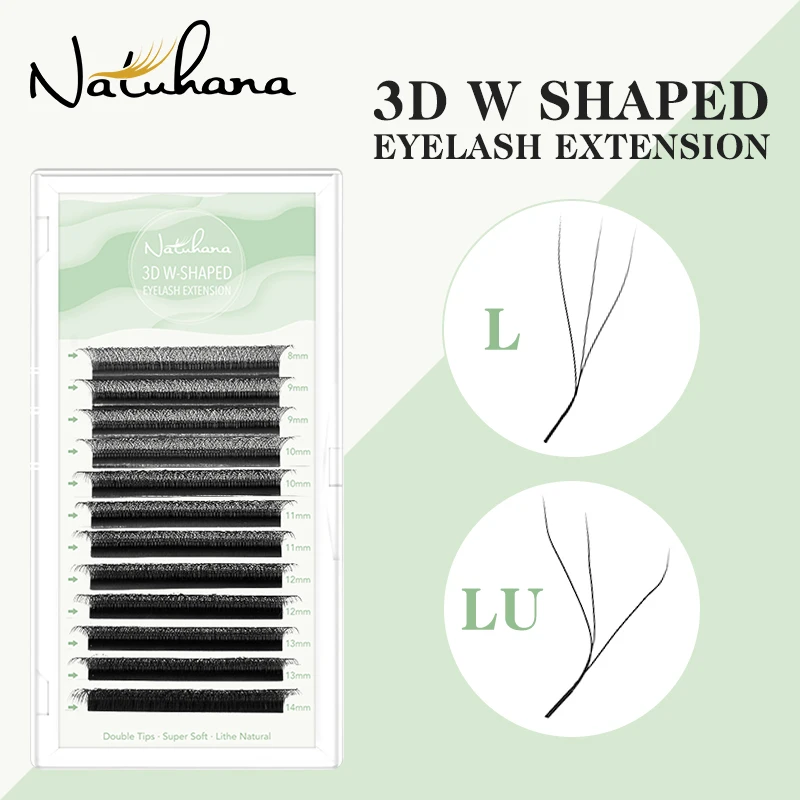 NATUHANA W Lashes Extension L LU(M) Curl Individual Mink YY Lashes 3D W ...