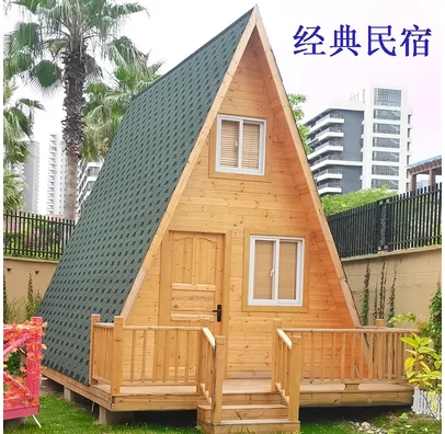 Prefab-Building-Single-Stories-Triangle-House-Wood-Villa-Wooden-Tiny ...