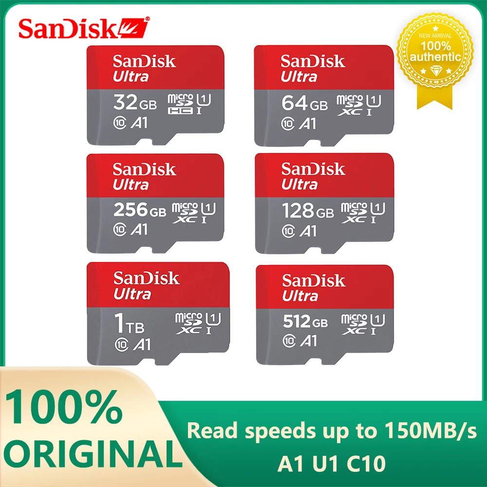 SanDisk-Ultra-Micro-SD-Memory-Card-A1-C10-U1-32GB-64G-128G-256G-512G ...