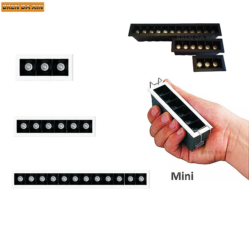 Mini-Linear-Dimmable-LED-Downlight-Spot-Light-6W12W24W-Grille-Light-COB ...