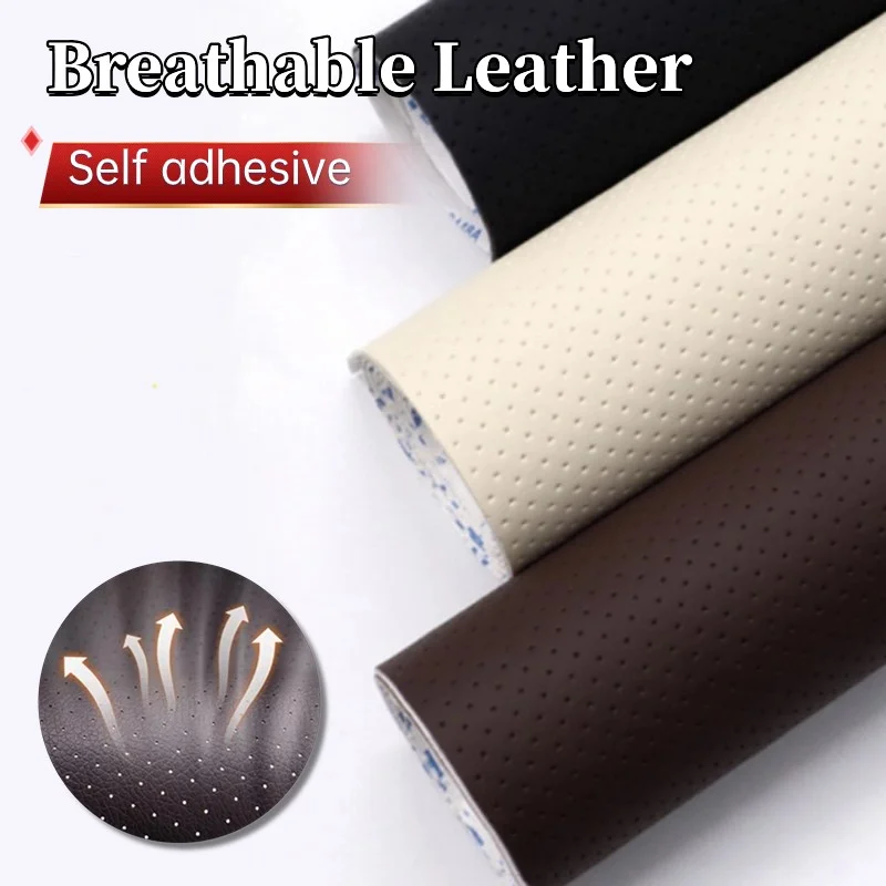 Car-Seat-Breathable-Self-Adhesive-Leather-Repair-Perforated-Faux ...