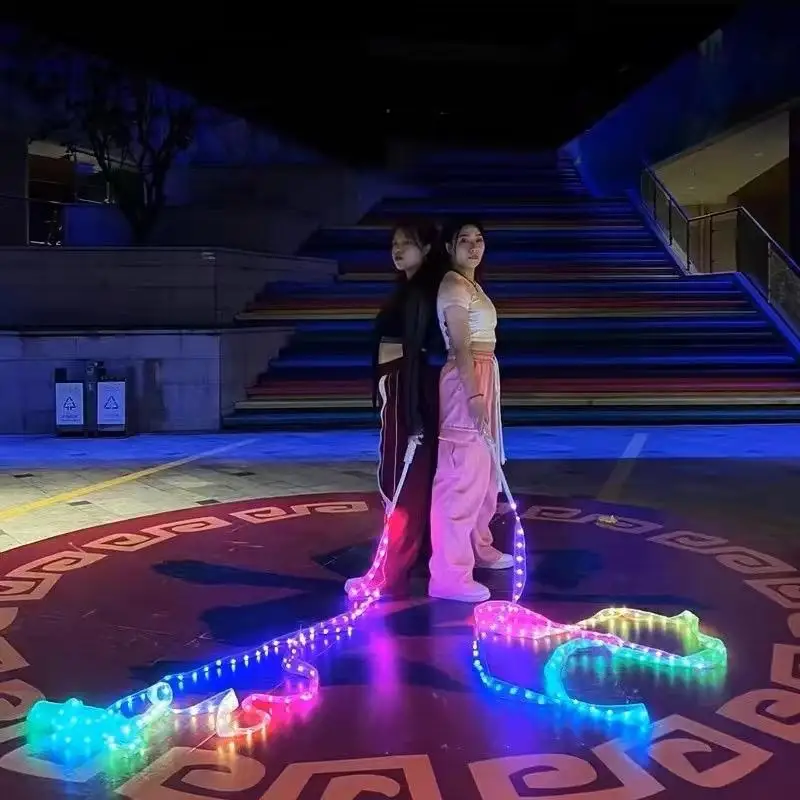 Colorful-Luminous-Gym-Ribbons-Dance-Rgb-Glow-Led-Poi-Ribbon-LED ...