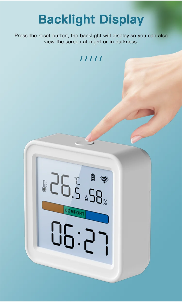 Tuya WIFI Temperature Humidity Sensor Hygrometer Thermometer Smart Home ...