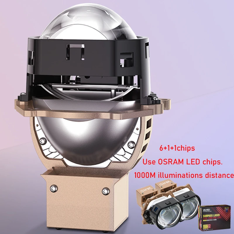 VAHID 3 Inch LED Headlight Lens Car Headlights High Low Beam Angel Eyes ...