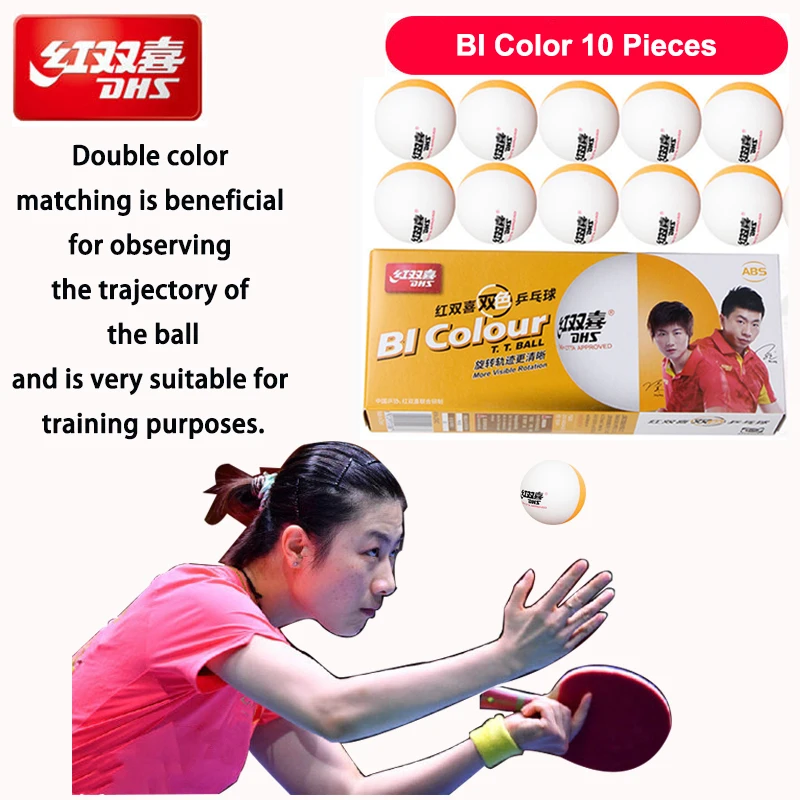 10Pcs-Box-3-Star-BI-Color-Table-Tennis-Balls-DHS-D40-ABS-New-Material ...