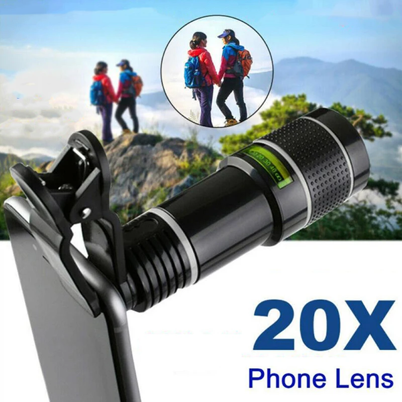 1Set-Mobile-Phone-Lens-Universal-Clip-20X-Zoom-Cellphone-Telescope-Lens ...