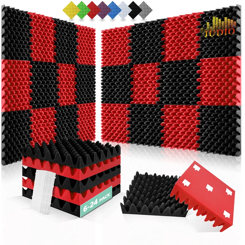 Egg-Crate-Acoustic-Foam-Panels-6-12-24-Pcs-Studio-Acoustic-Sponge-Sound ...